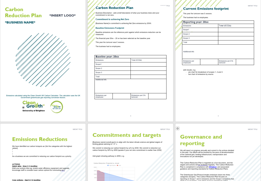 Net Zero 360 Carbon Reduction Plan - Clean Growth UK